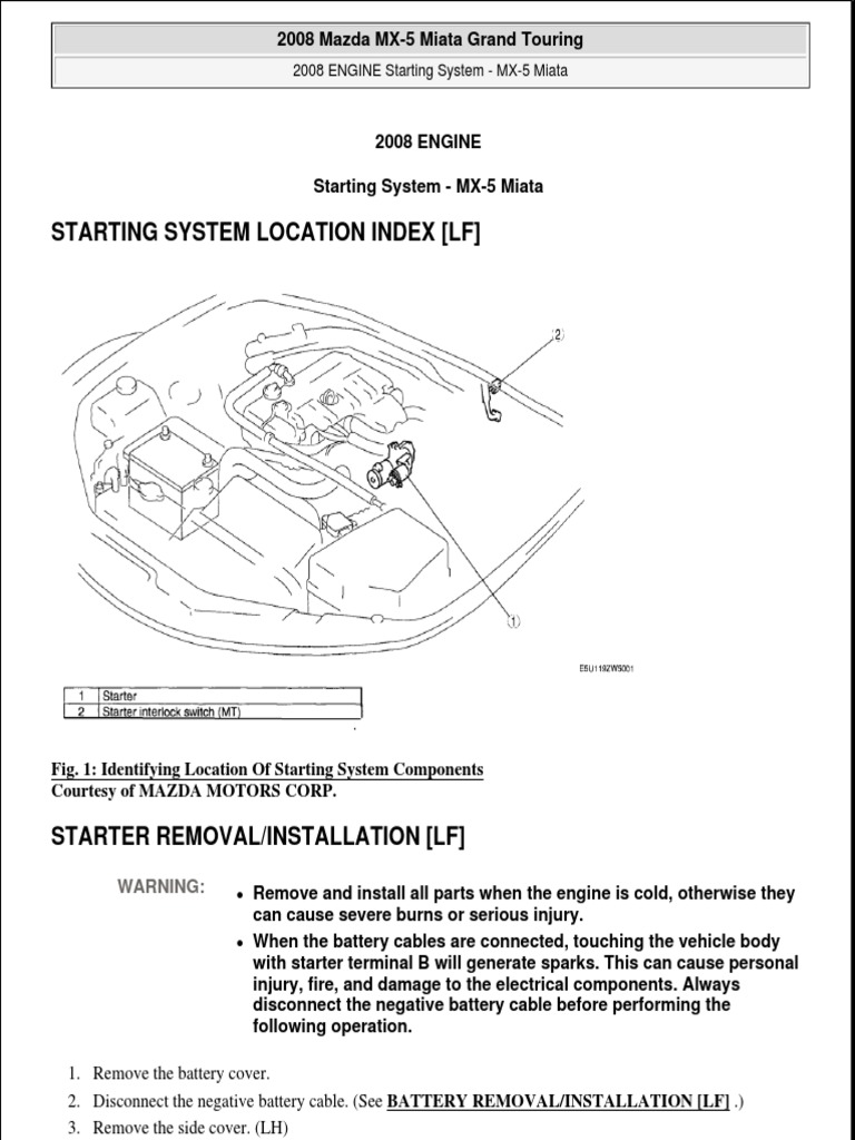 Starting System Pdf Electric Motor Voltage