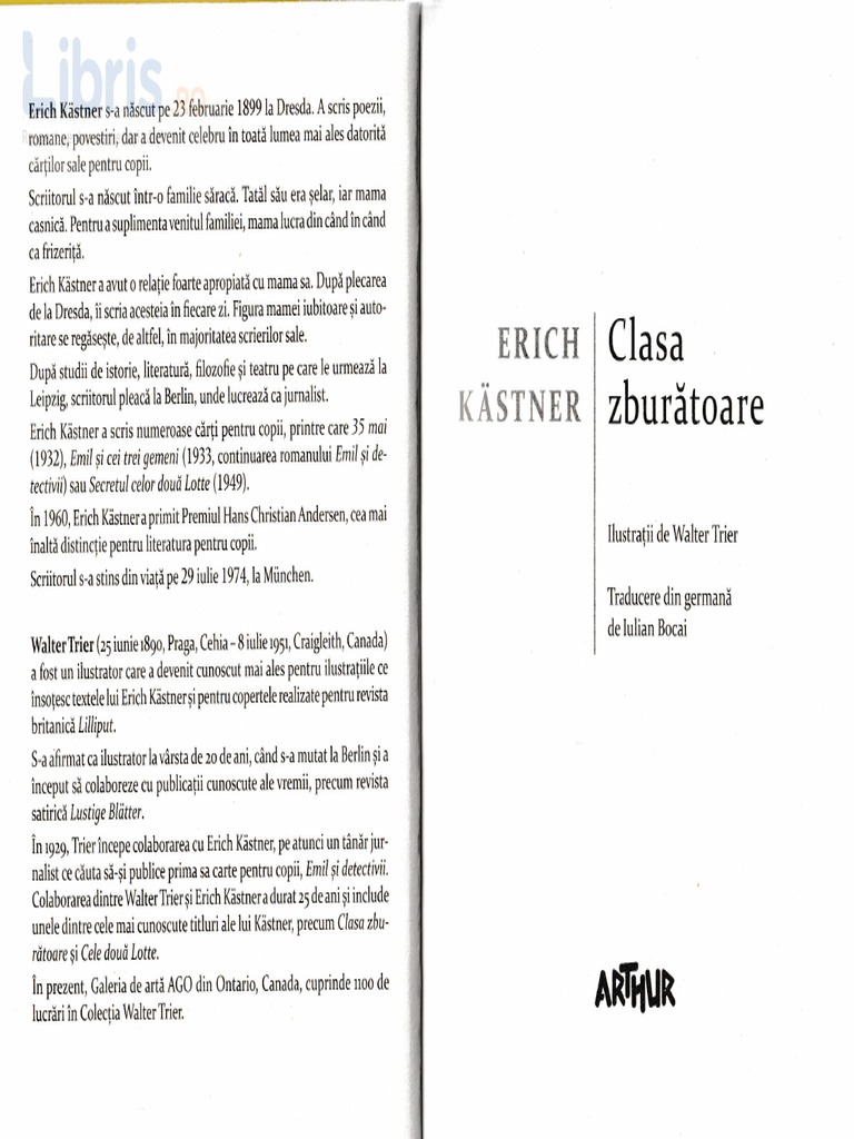 Clasa Zburatoare - Erich Kastner | PDF