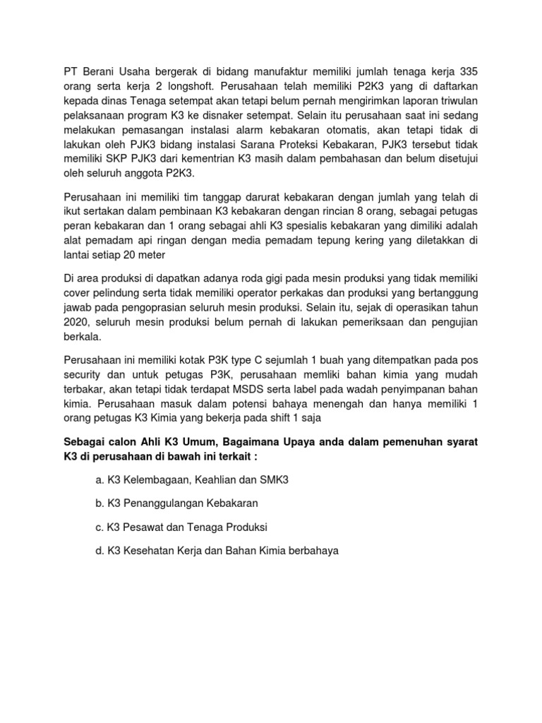 Tugas Studi Kasus Berani Usaha | PDF