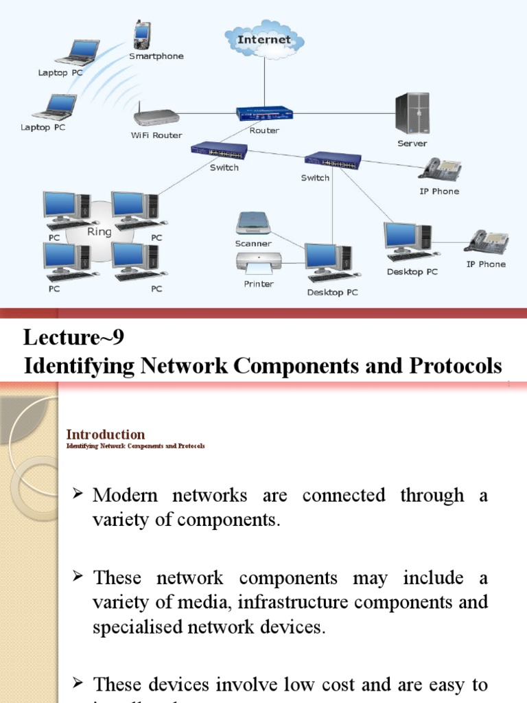 Lecture 9 Identifying Network Components and Protocols | PDF | Computer Network | Network Switch