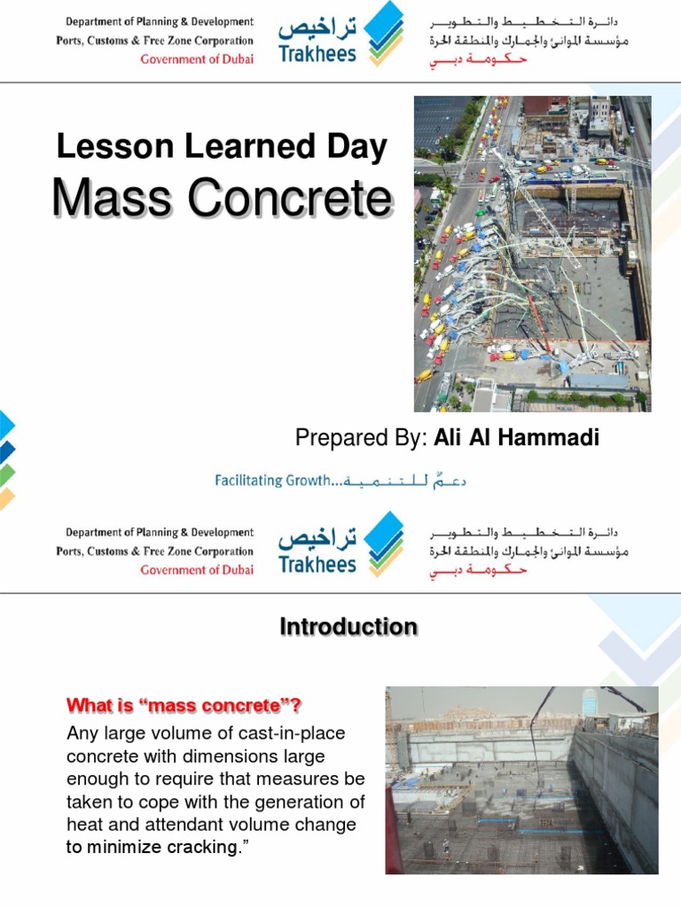 Lesson Learned Day - Mass Concrete-1 | PDF | Concrete | Thermal Insulation