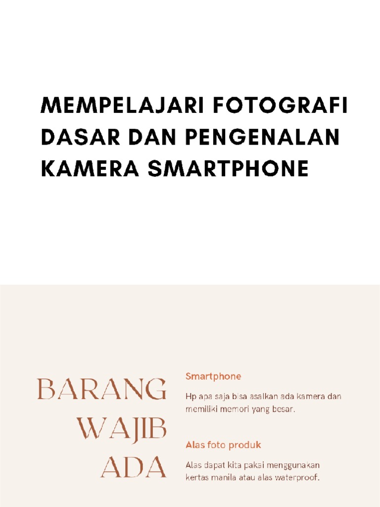 MATERI FOTOGRAFI UMKM Di LABUAN BAJO | PDF