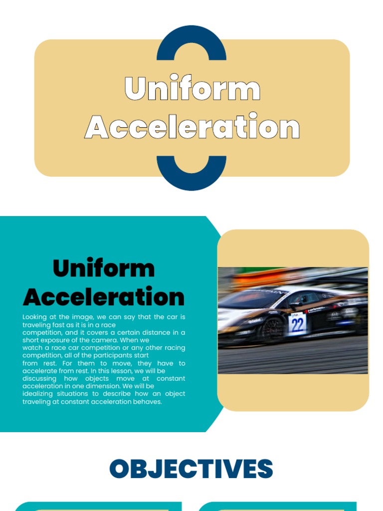 Uniform Acceleration | PDF | Velocity | Acceleration