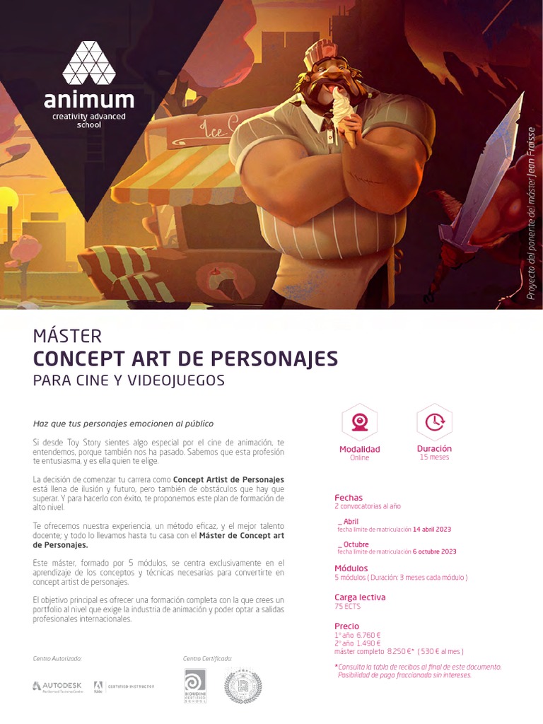 Máster en Concept Art de Personajes | PDF | Perspectiva (Gráfica) | Diseño