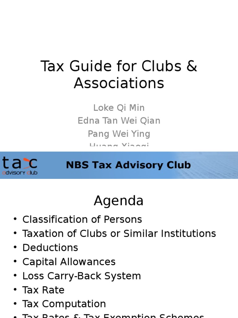 Tax Guide For Clubs & Associations | PDF | Tax Deduction | Tax Exemption