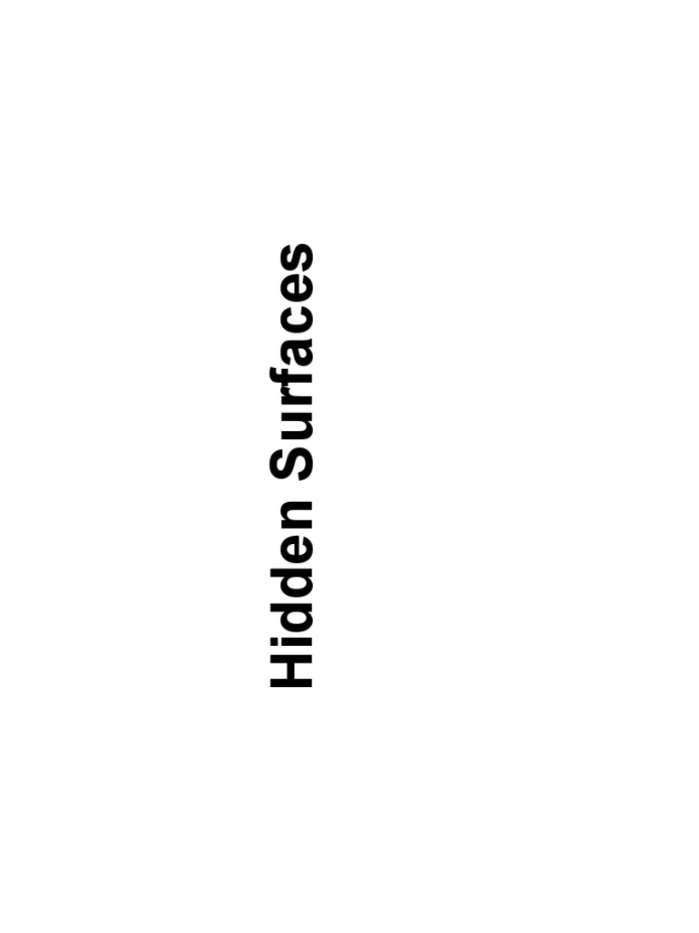 08 Hidden Surfaces | PDF | Graphics | Computer Science