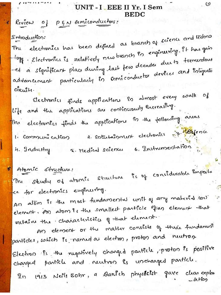 Bedc Unit 1 (Eee) 2 1 | PDF