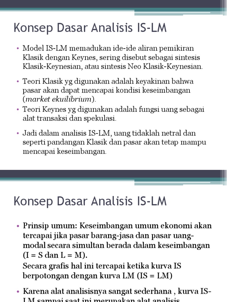 Analisis Kurva Is LM | PDF