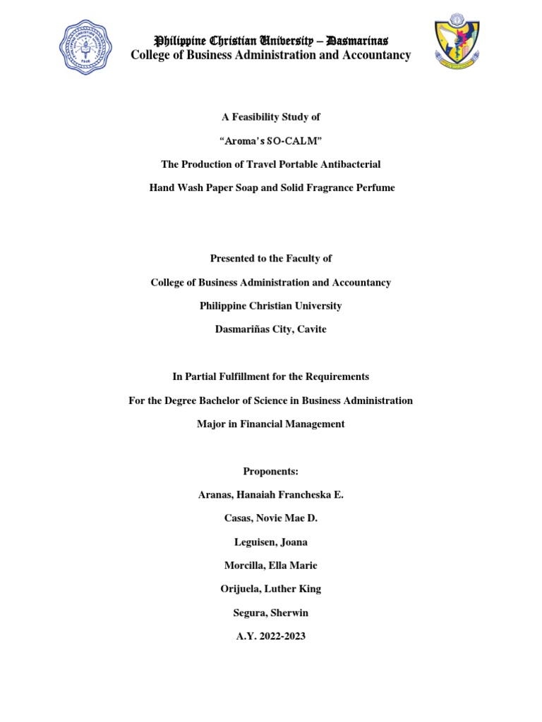 Pcu Asc Feasibility Study | PDF | Perfume | Market Segmentation