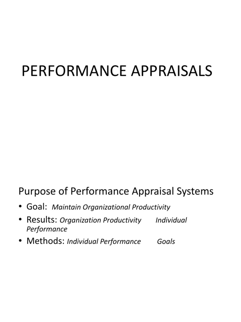 Performance Appraisals | PDF | Performance Appraisal | Cognition