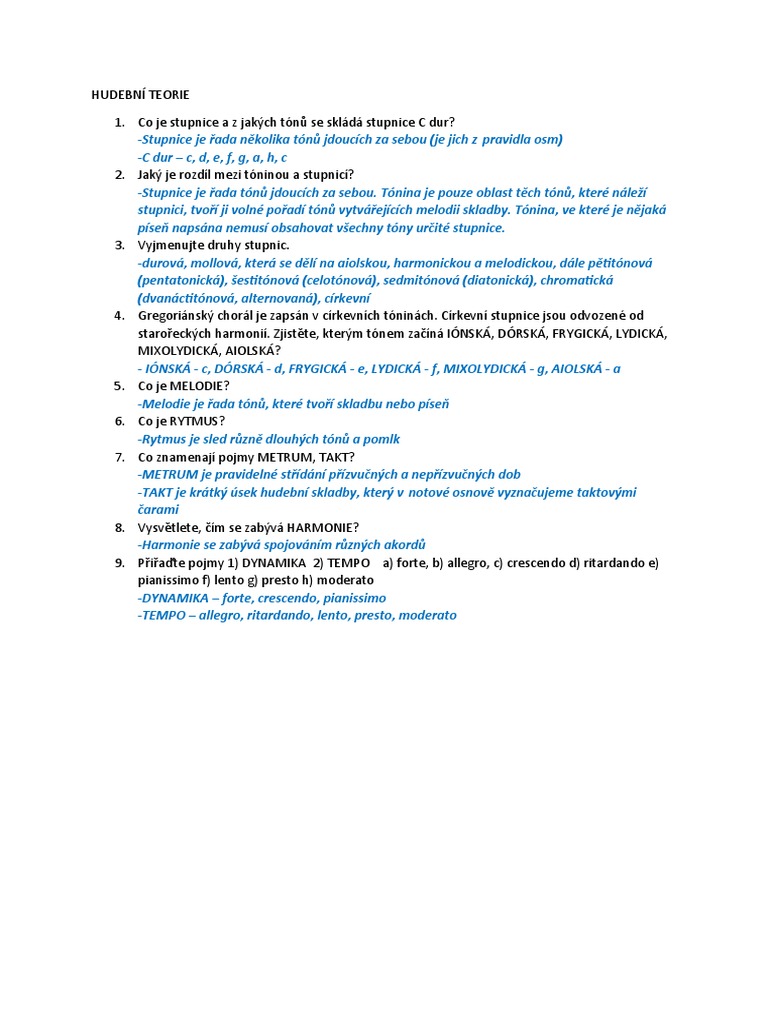 Hudební Teorie | PDF