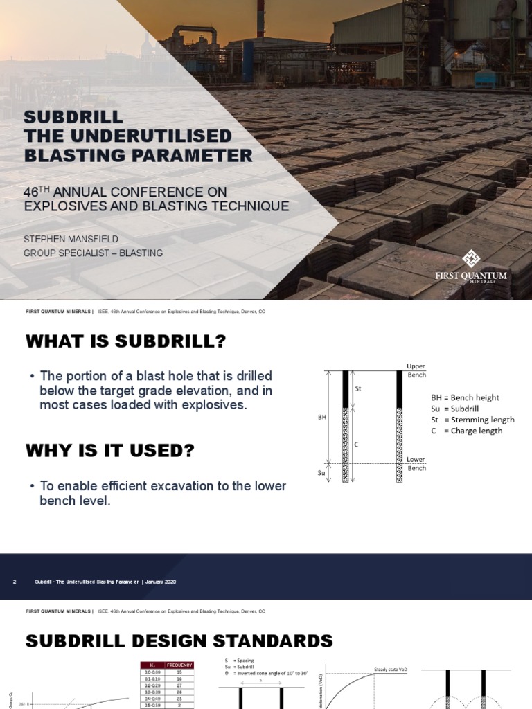 SubdrillThe UnderutilisedbBlasting Parameter | PDF | Mining | Drilling