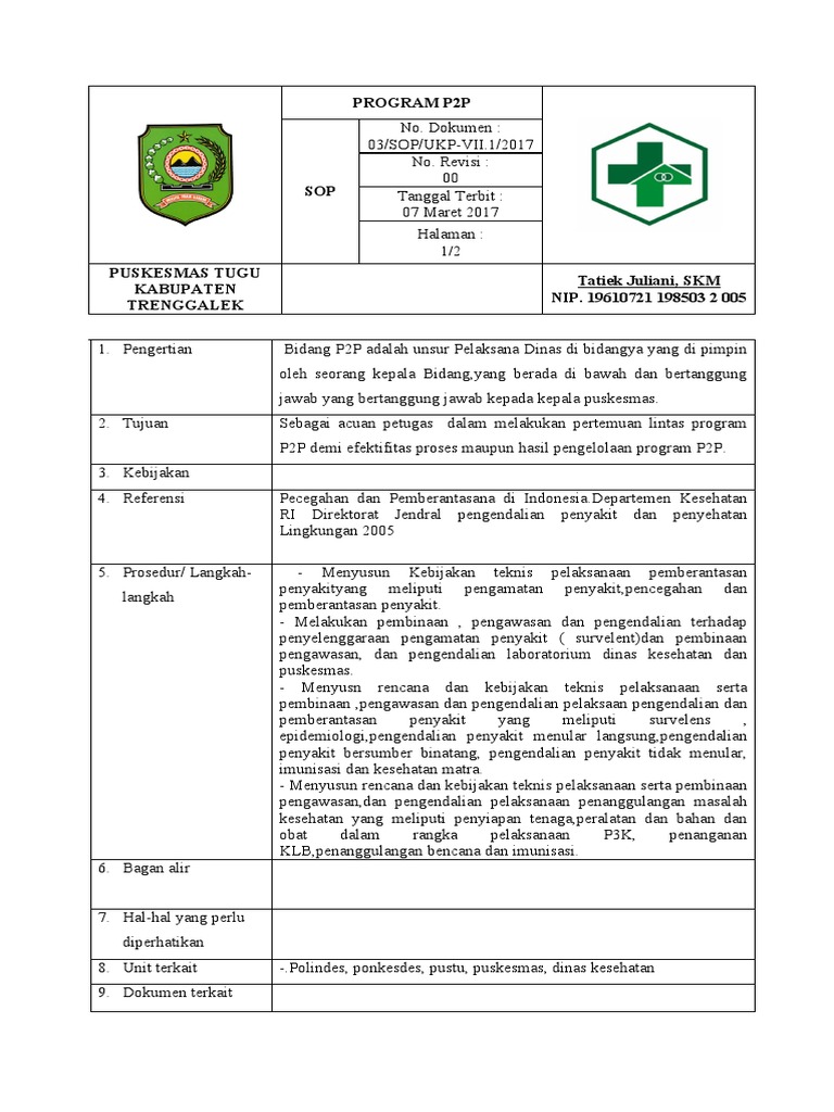 Program P2P di Puskesmas Tugu | PDF