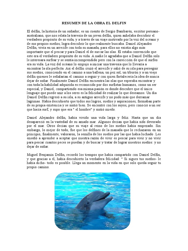 Resumen de La Obra El Delfin | PDF | Poesía | Clásicos