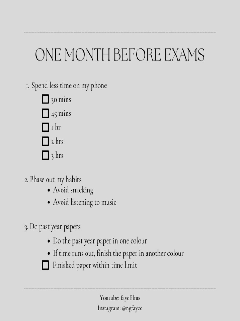 Exam Prep Tips from Fayefilms | PDF