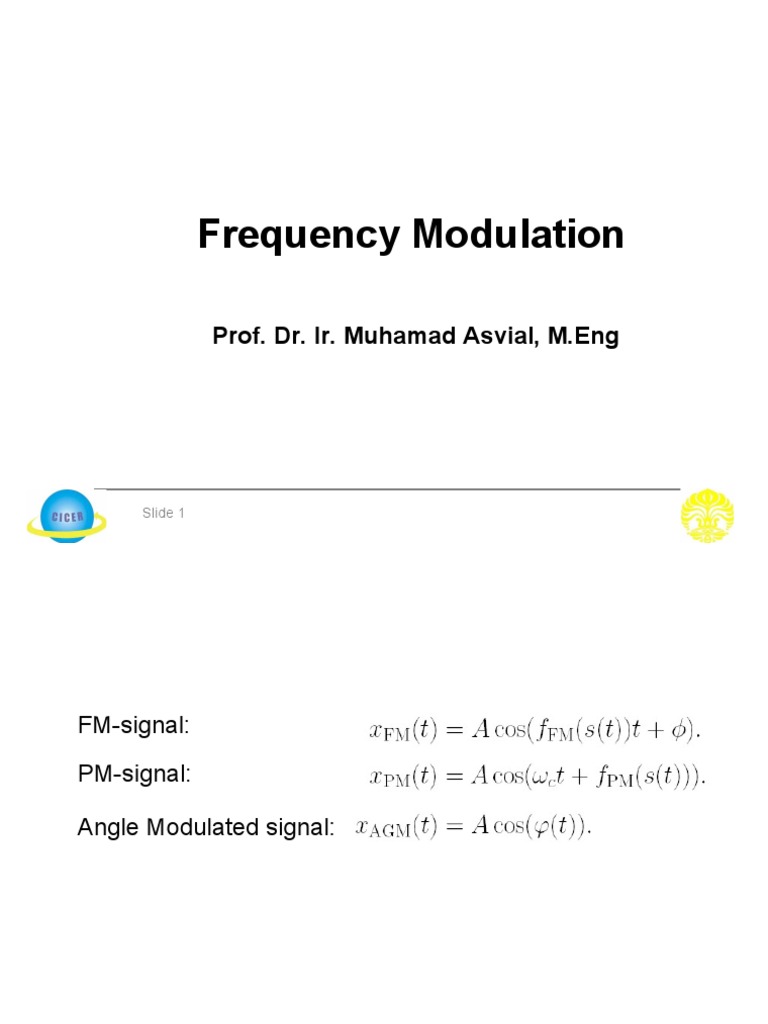 Lecture 13 Frequency Modulation Pdf