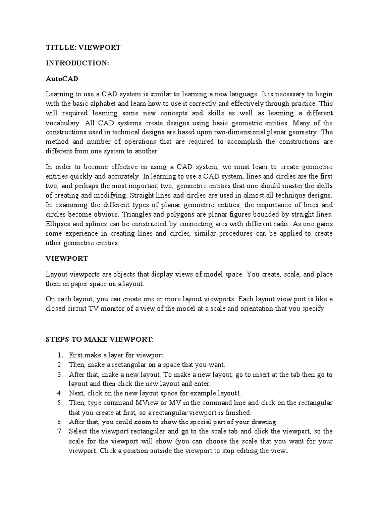 GLS410 Report Viewport | PDF | Geometry | Computer Aided Design