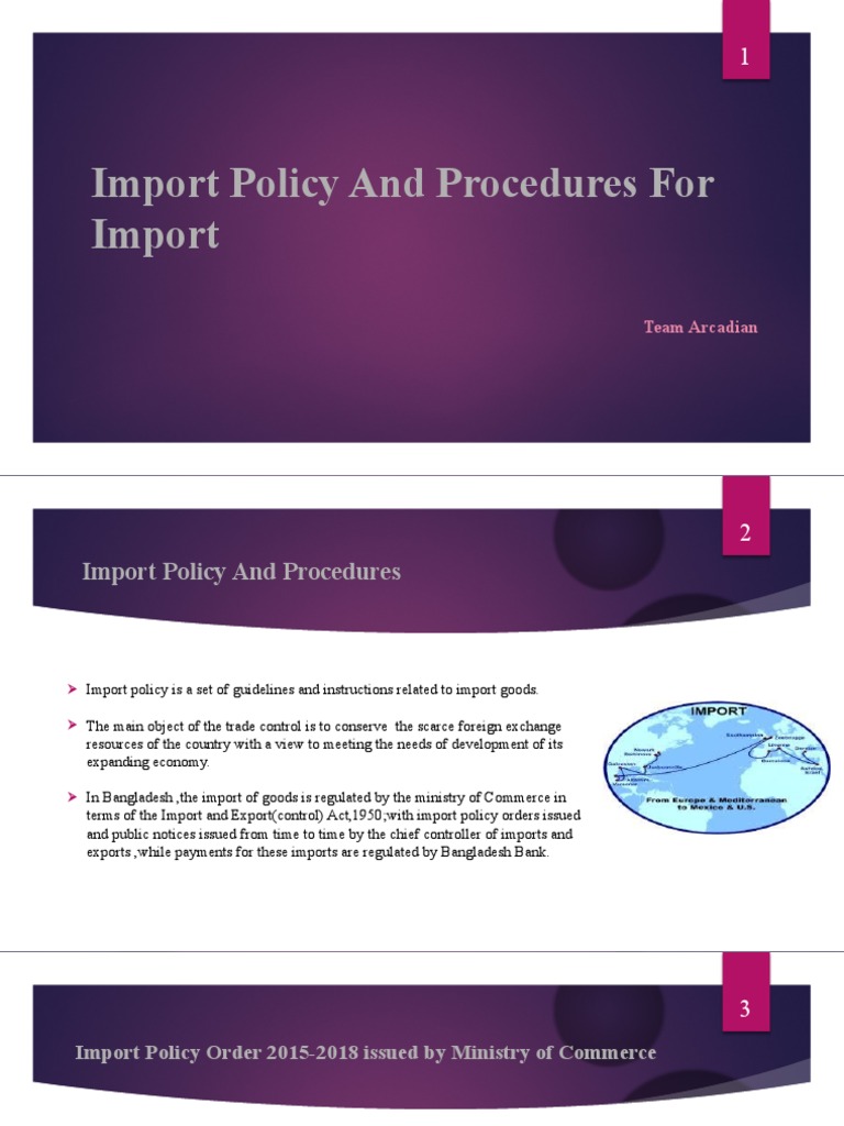 Import Policy and Procedures For Import | Download Free PDF | Letter Of ...