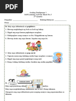 worksheet-GRADE 1 - Miyembro NG Pamilya - AP | PDF