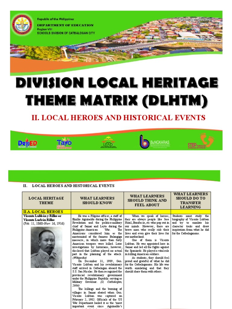 DLHTM 2 Local Heroes and Historical Events | PDF | Philippines