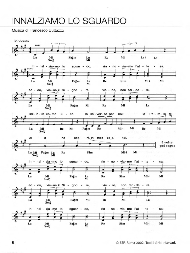 Innalziamo Lo Sguardo | PDF