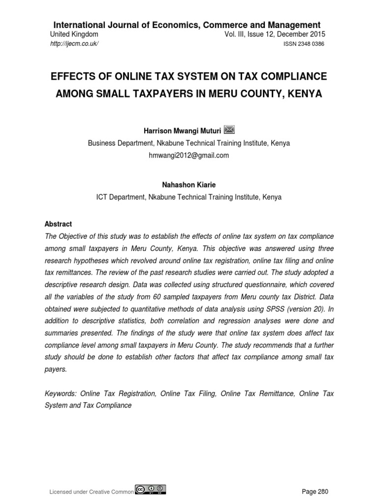 Effects of Online Tax System On Tax Comp | PDF | Coefficient Of Determination | Errors And Residuals