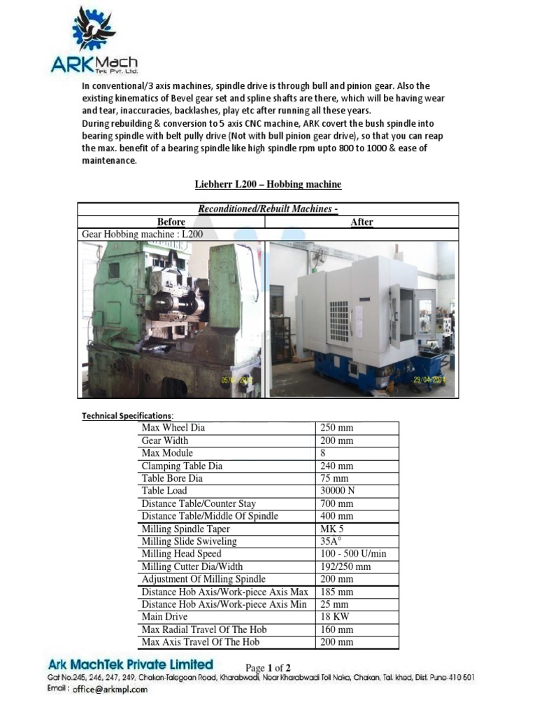 Specification L200 L400 | PDF