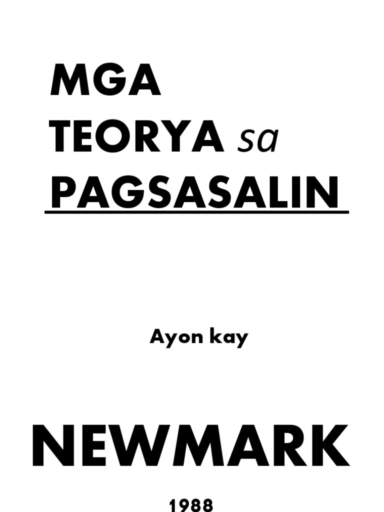 PAGSASALIN | PDF