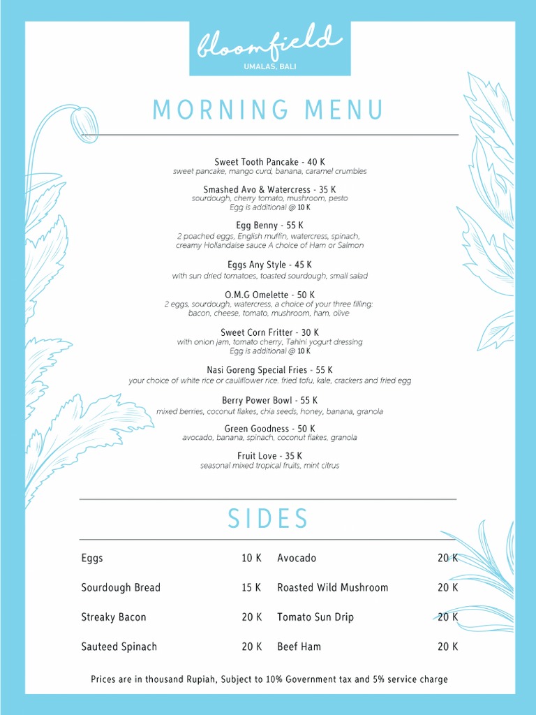 Bloomfield Menu Fix | PDF