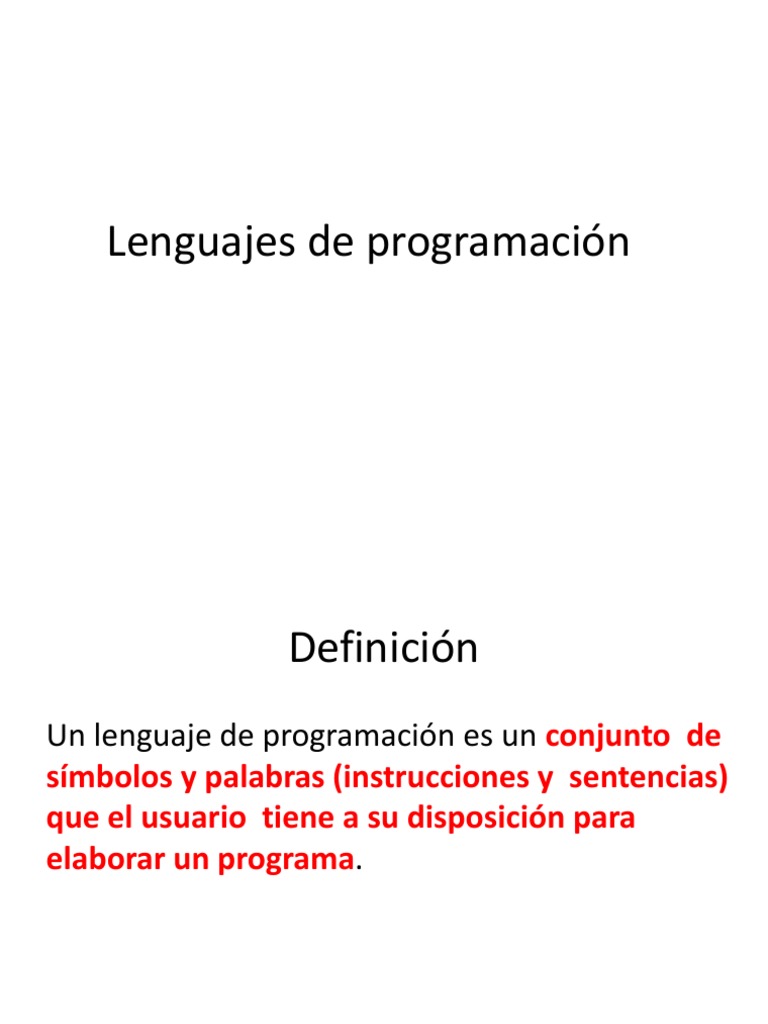 Tipos y evolución de lenguajes de programación | PDF | Lenguaje de ...