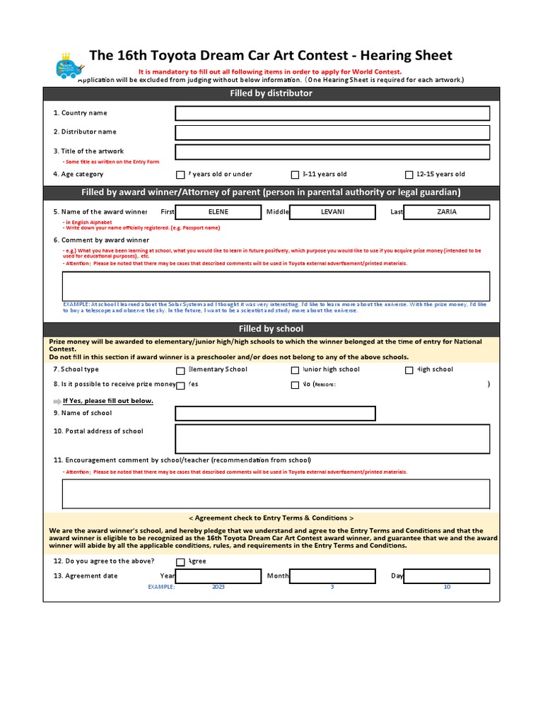 T 15 16th HearingSheet Final ELENE | PDF | Information | Toyota