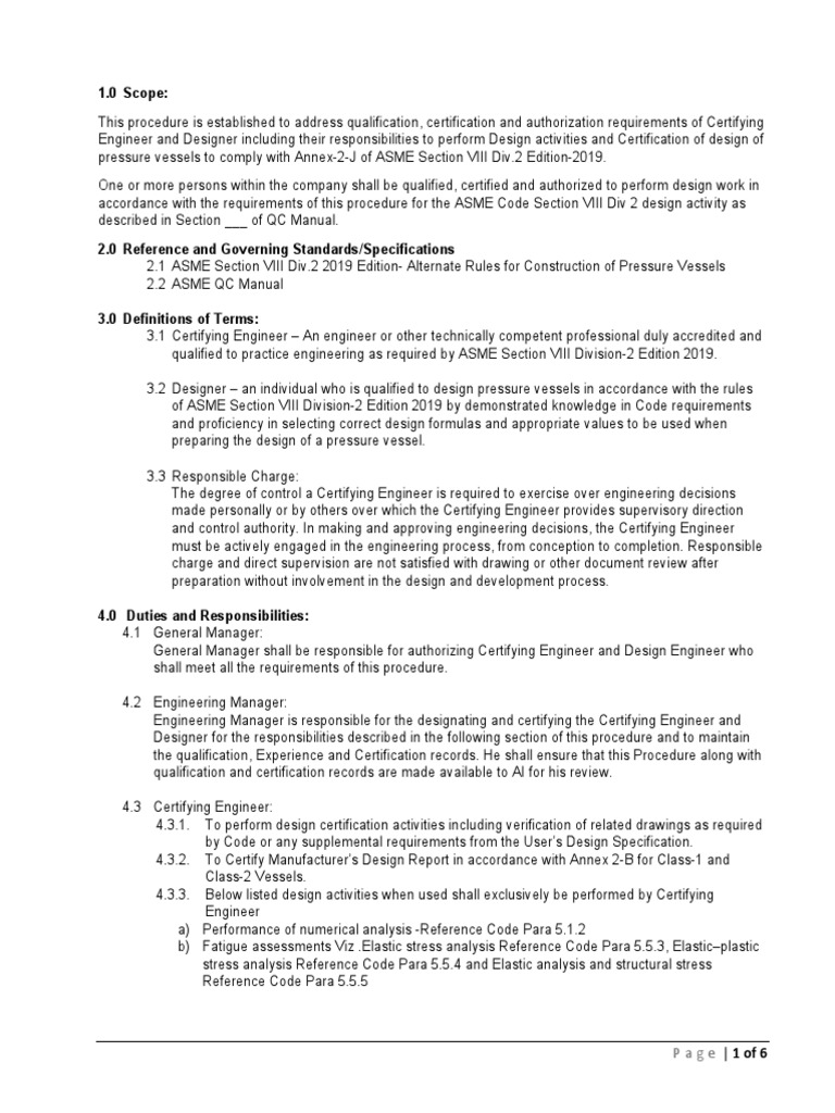 Certifying Engineer & Designer Guidelines | PDF | Engineer ...