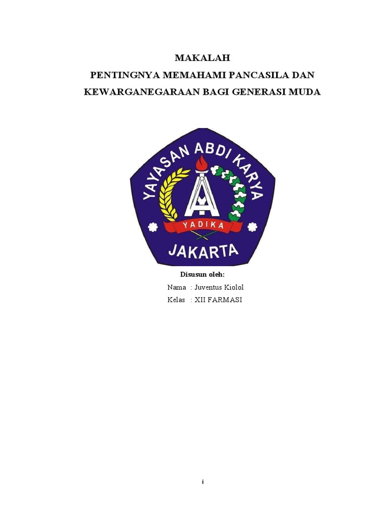 Contoh Makalah PKN Kelas 12 | PDF