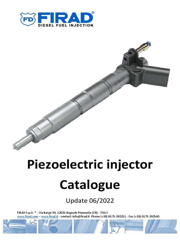 Piezoelectric FIRAD Catalogue | PDF | Audi | Volkswagen