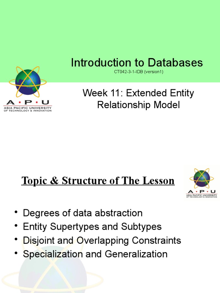CT042-3-1-IDB-Week 11 | PDF | Conceptual Model | Databases