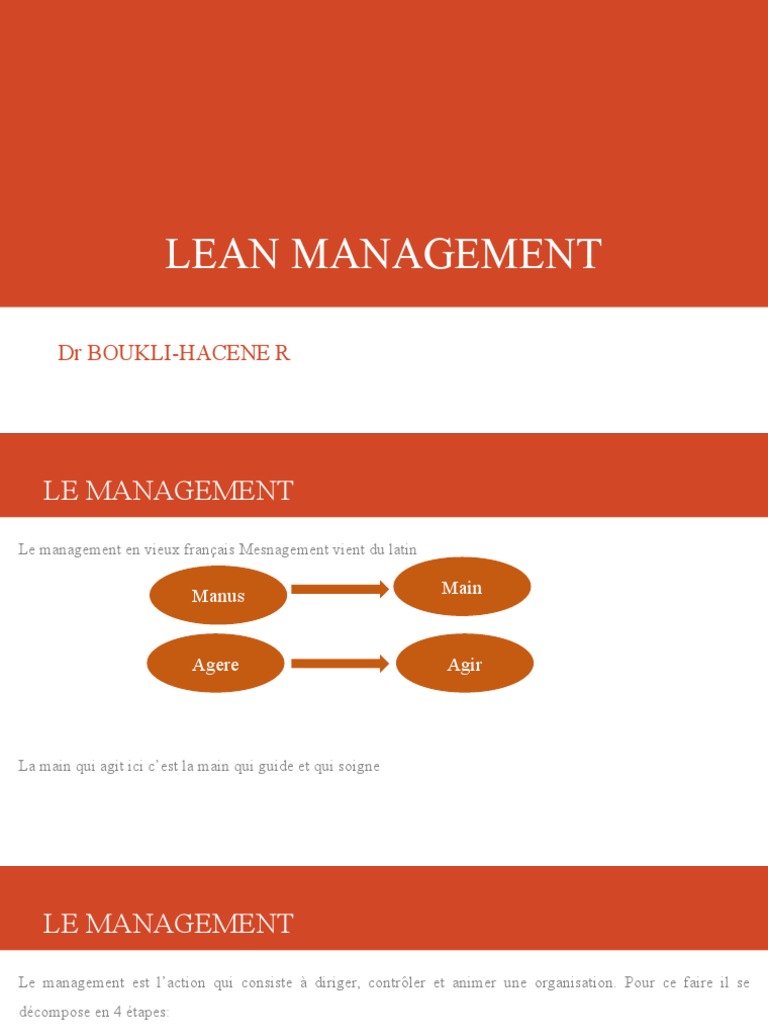 Chapitre 1 Lean Management | PDF | Lean (production) | Économie