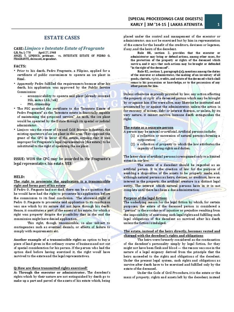 SpecPro CD 1 Karly | PDF | Probate | Intestacy