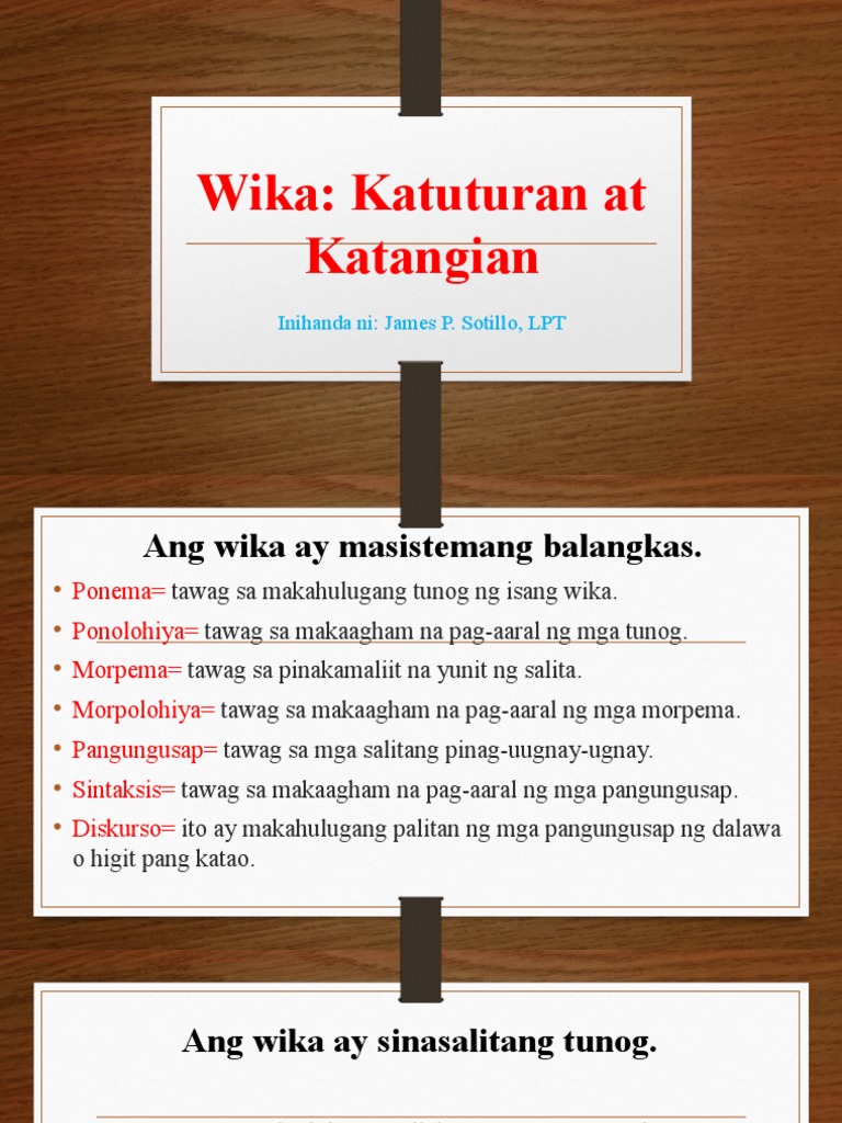 Wika Katuturan at Katangian | PDF