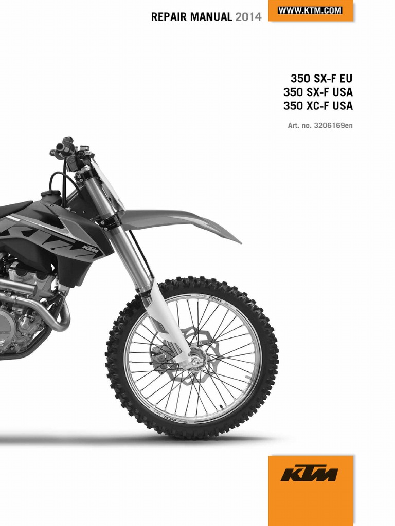 KTM 350 2014 SX-F XC-F Repair Manual | PDF