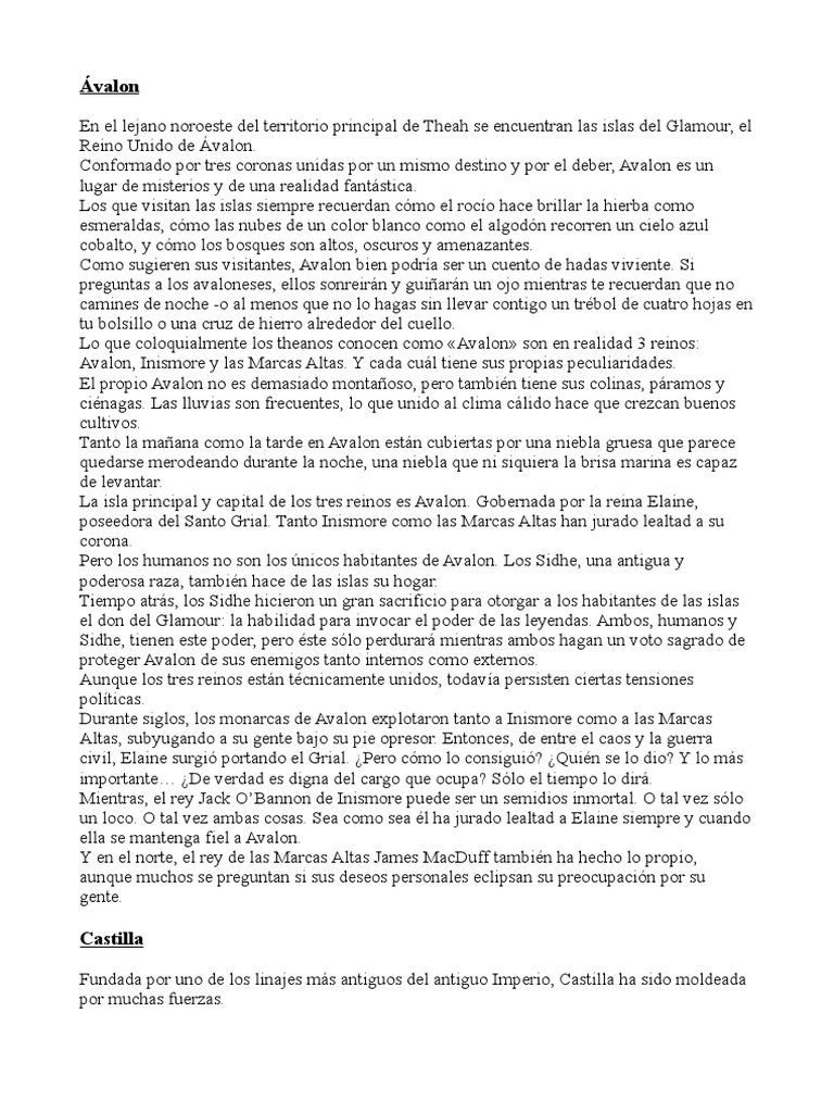 Naciones de Théah | PDF | Nobleza | imperio Romano