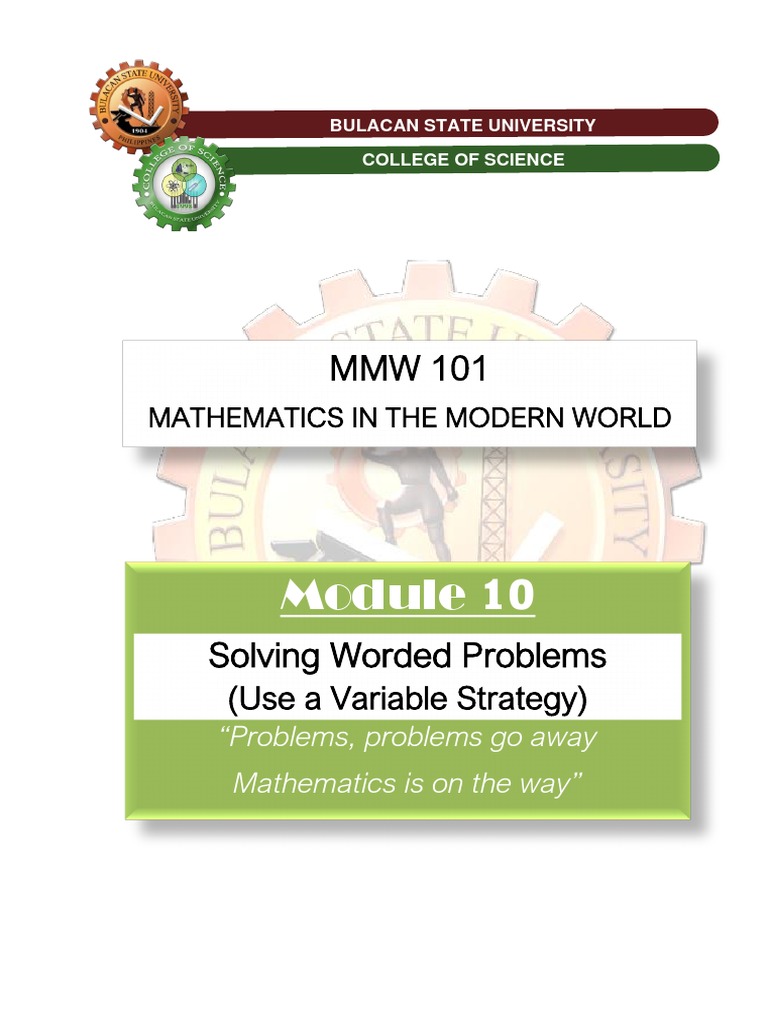 Final - Module-10-Solving-Worded-Problems | PDF | Variable (Mathematics ...