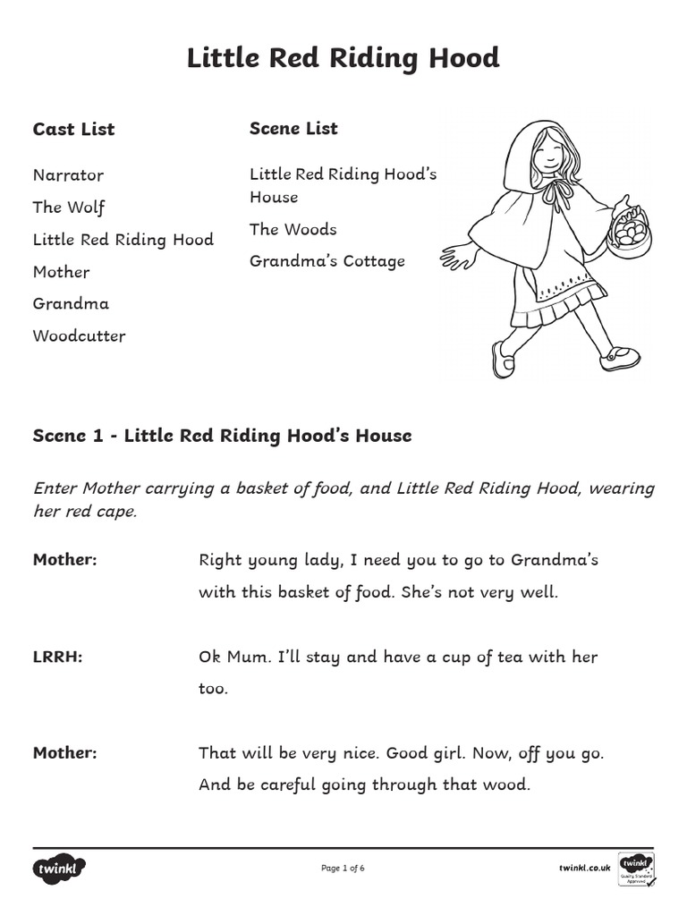 Little Red Riding Hood Playscript - Ver - 3 | PDF | Little Red Riding Hood