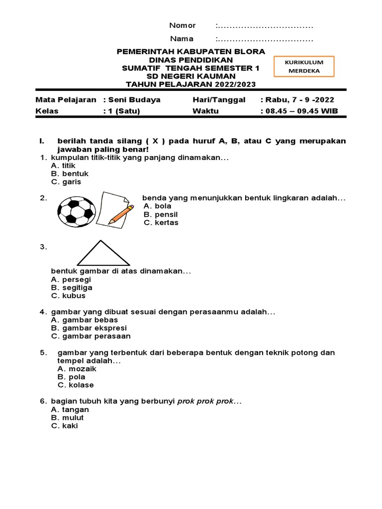 STS SBDP Kelas 1 | PDF