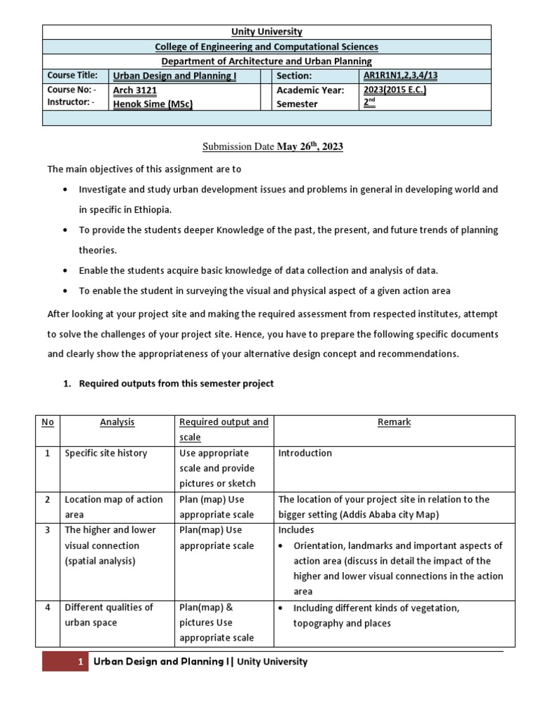 Urban Planning Project Guidelines | PDF | Map | Swot Analysis