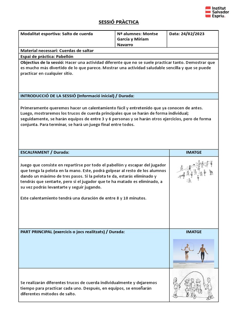 Model Sessió Pràctica | PDF