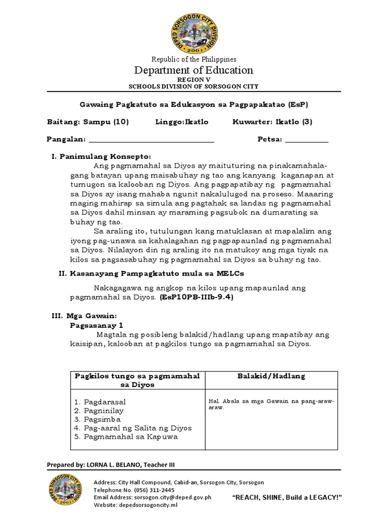 Q3 Esp10 Las 2 | PDF