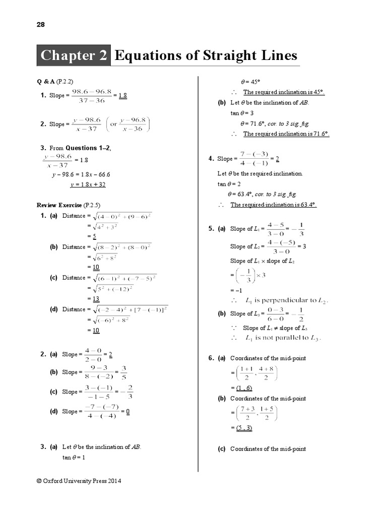 Bk4a02 e | PDF | Line (Geometry) | Equations