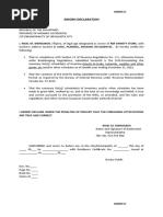 Annex C BIR 2316 Sworn Declaration | PDF