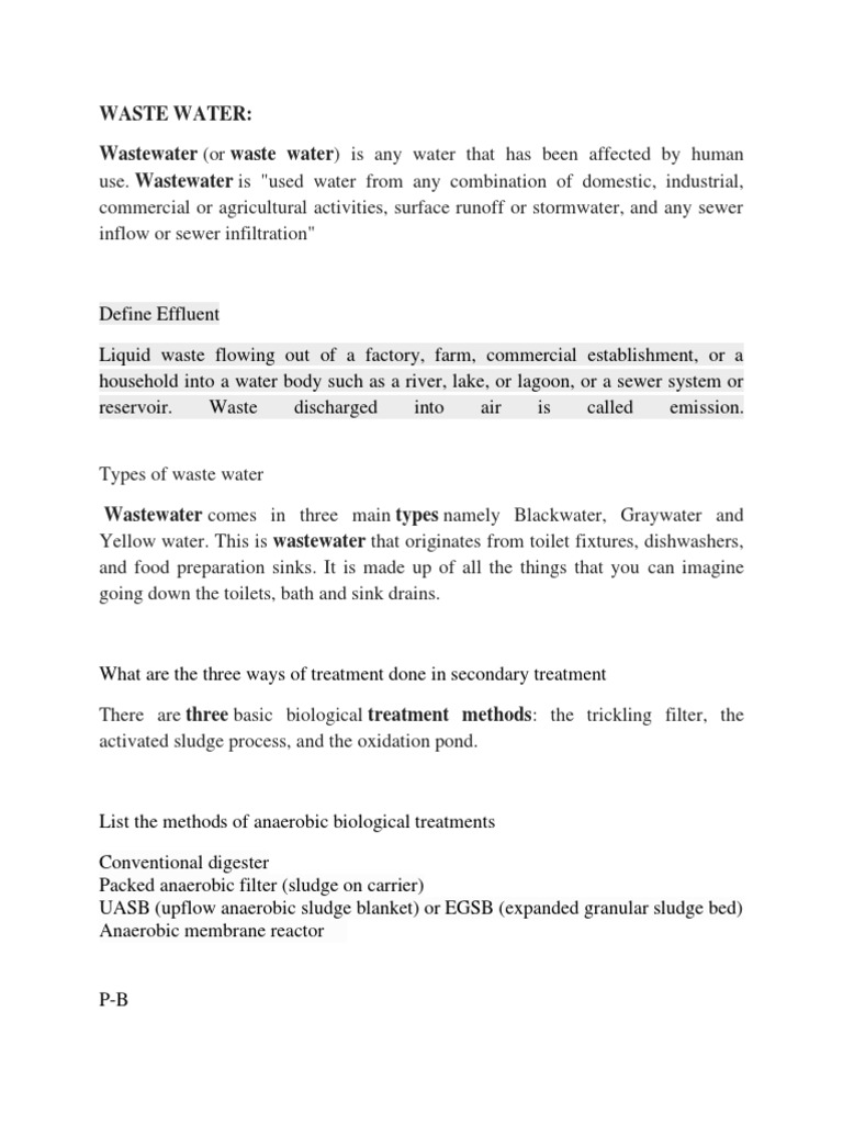 Wastewater Processes: A Comprehensive Overview of Sewage Treatment ...