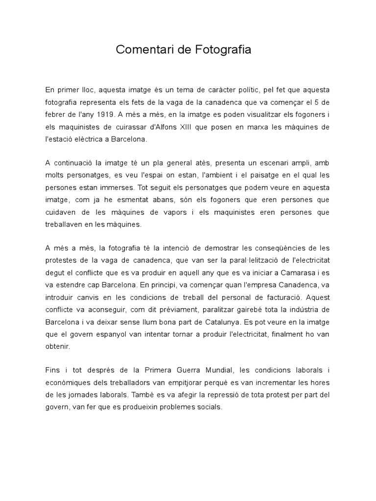 Comentari de Text | PDF